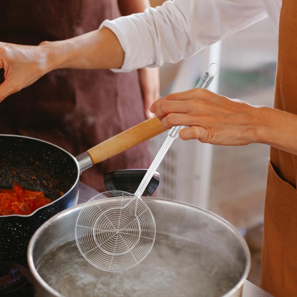 Stainless - Steel Strainer Spoon Colander Sieves Spider Ladle Slotted ...