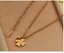 Titanium Stainless Steel 18K Gold Four leaf Clover Pendant Necklace ...