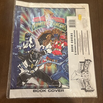 VINTAGE 1993 MIGHTY MORPHIN POWER RANGERS SABAN ENT. BOOK COVERS SET OF ...