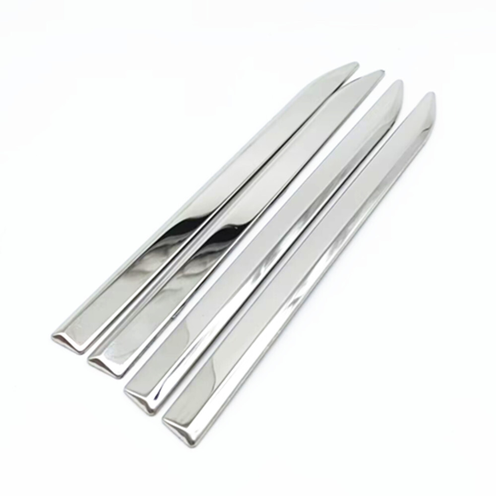 4Pcs Stainless Steel Front Side Fender Cover Chrome Fit For Car Door ...