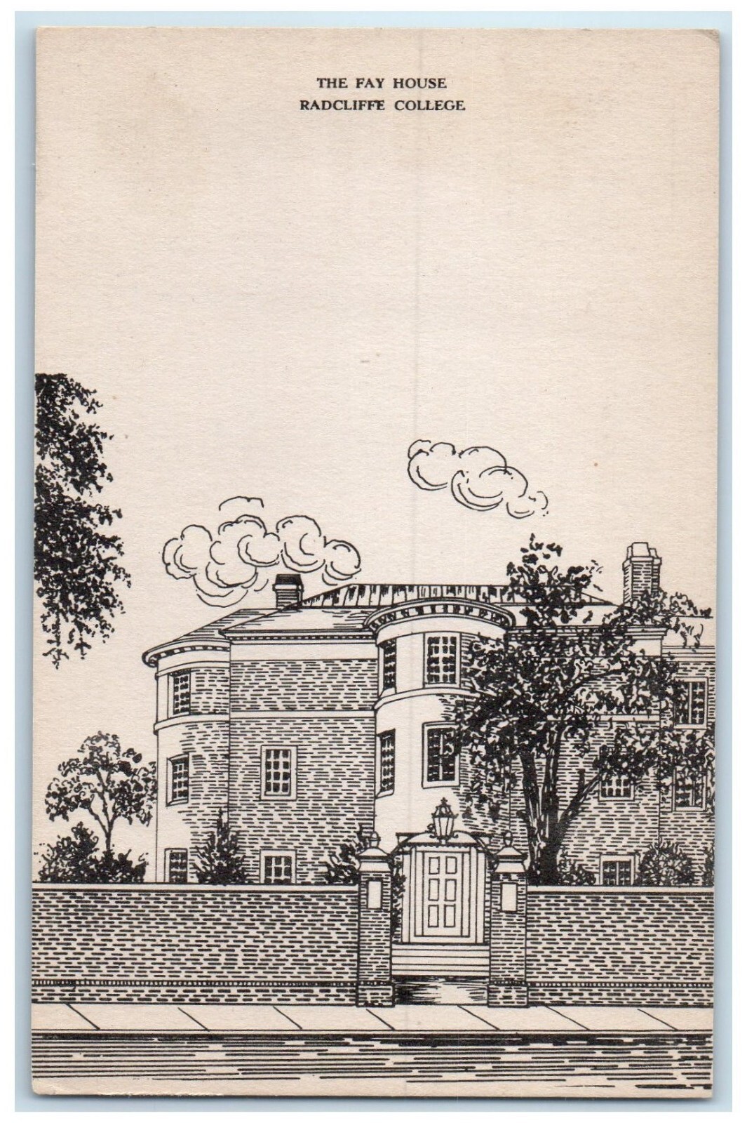 c1940 Entrance View Fay House Radcliffe College Cambridge Massachusetts ...