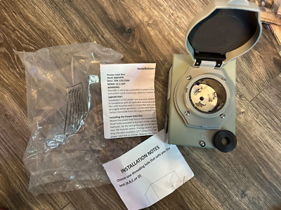 INTERTEK 50 Amp RM50PB Generator Power Inlet Box 125/250V 6250/12500w ...