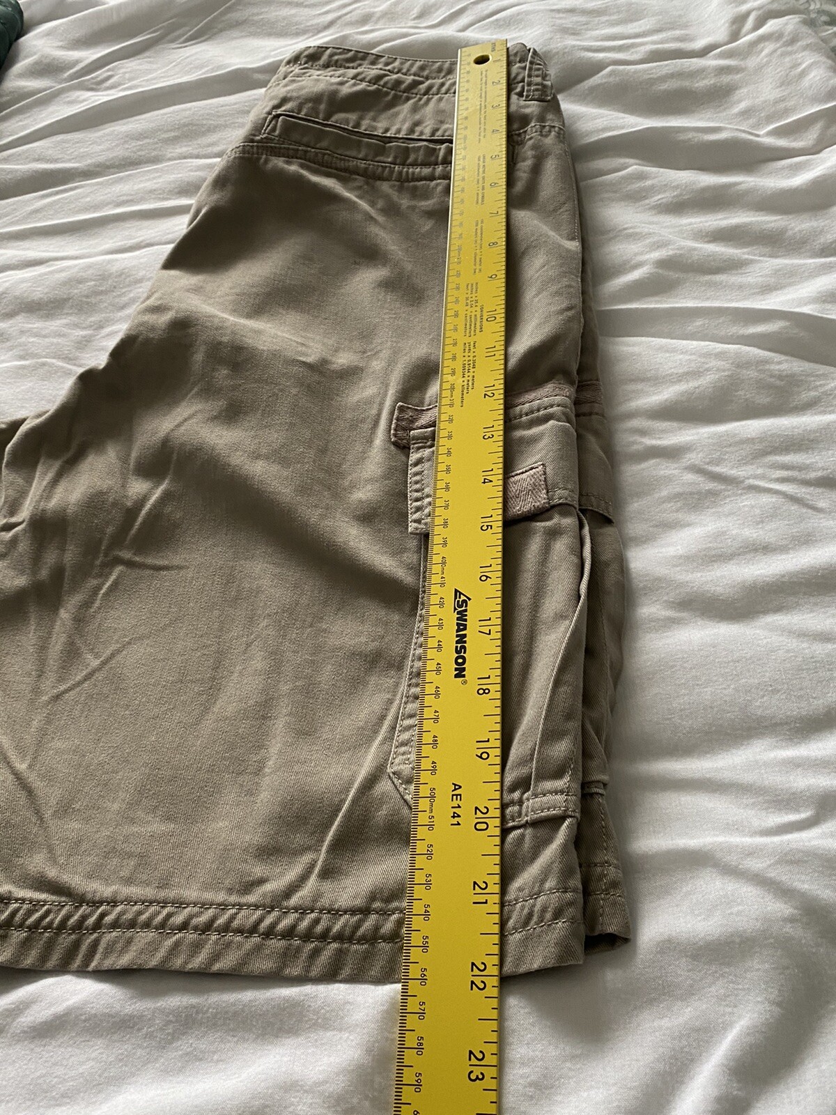 Quicksilver Beige Khaki Cargo Shorts Mens Size 31 Poc… - Gem