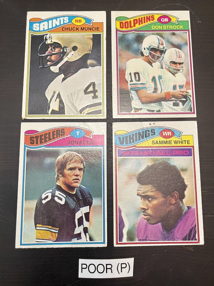 1977 Topps Football Cards 1-125 (P-NM) - You Pick - Complete Your Set ...