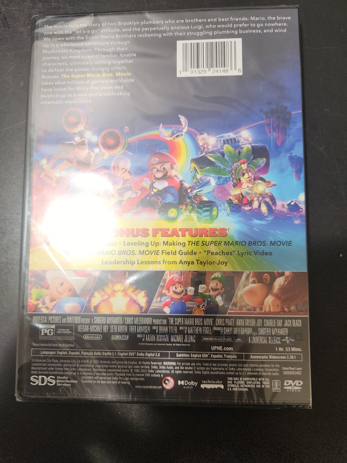 The Super Mario Bros Movie (DVD, 2023, 1-Disc, Power Up Edition) With ...