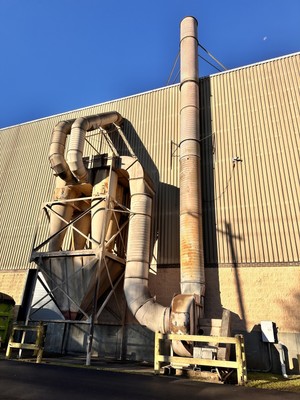 25,000 CFM Cyclone Dust Collector System 26" Duct 100Hp Centrifugal ...