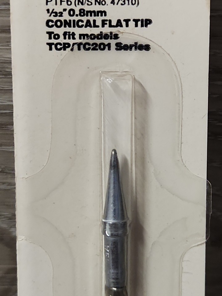 (1) 1/32" Weller Replacement Tip PTF6 Single Flat Tip Fits Models TCP ...