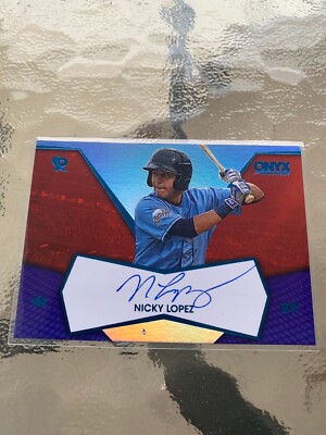 Nicky Lopez, 2017 ONYX Platinum Autograph, NL-PE17, Royals, Omaha Storm ...