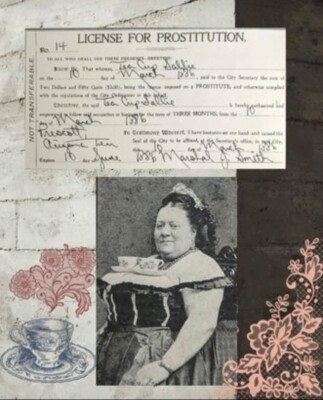 Tea Cup Sallie Novelty Prostitution License For Wild West Working Girl ...
