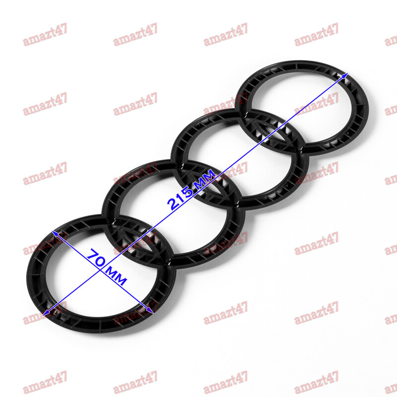 215mm x 70mm For Audi Rear Rings A8 S8 Q7 Emblem Boot Sticker Badge ...