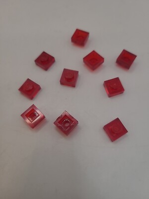 LEGO Lot of 10 Translucent Red 1x1 Flat Building Plate Pieces | eBay
