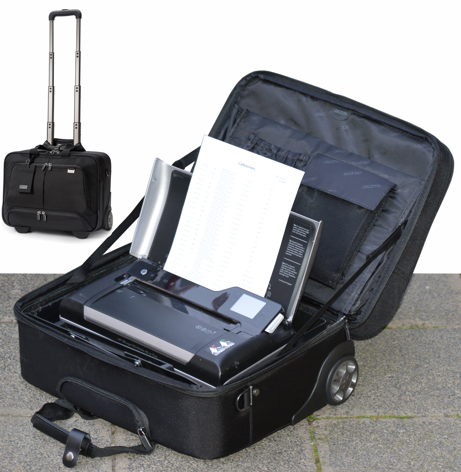 Travel Bag Trolley DICOTA for Notebook up to 17" 43cm + Printer HP ...