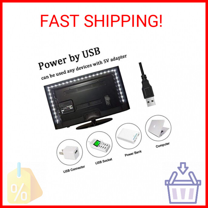 Led Strip Lights 6.56ft for 40-60in TV, 16 Color Changing 5050 LEDs ...