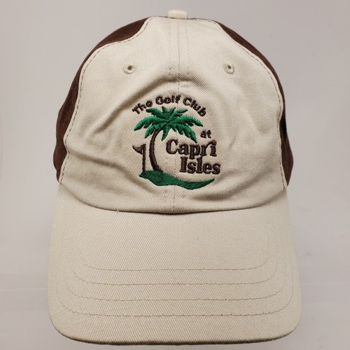 Vintage Capri Isles Golf Country Club Hat Cap Design Style Off White ...
