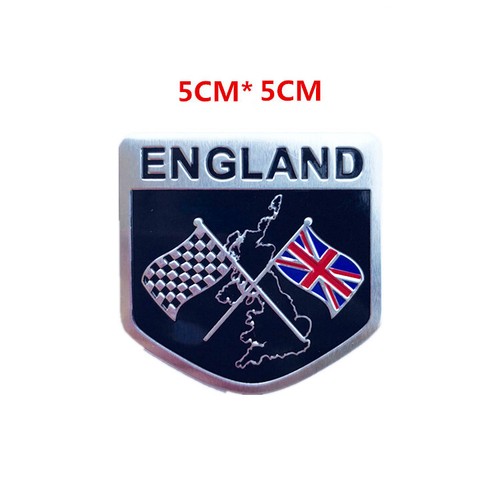 2x ALUMINUM England Flag Logo Emblem Sticker 3D Decal For Car ...
