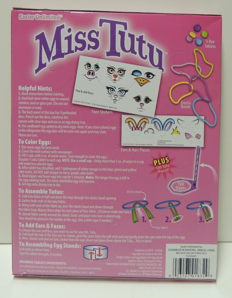 Miss Tutu Ballerina Easter Egg Decorating Kit - Give your eggs Tutus ...