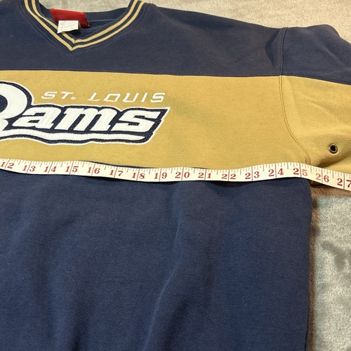 Vtg NFL St Louis Rams Sweatshirt Mens Sz XL Pullover Logo V-Neck ...
