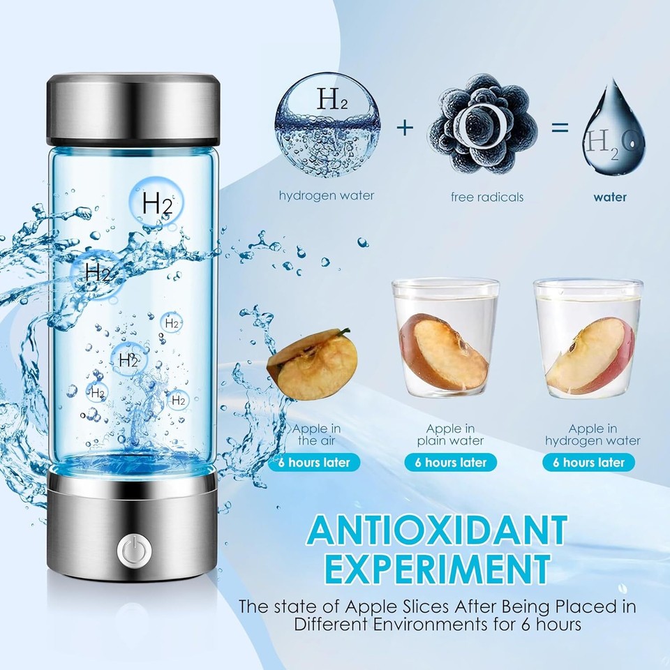 Hydrogen Rich Generator Water Cup Alkaline Ionizer Maker Water Bottle ...