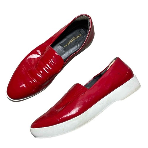 DONNA KARAN NEW YORK Pia Flat Red Patent Loafers WOMEN Size 8M | eBay