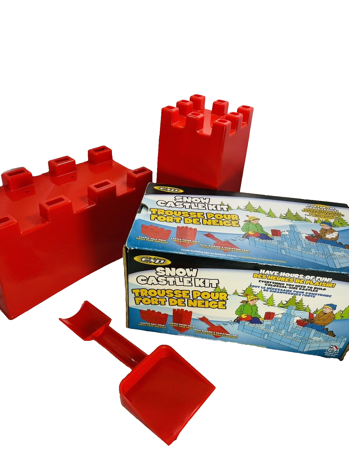 Retro Fun ESP Snow Castle Block Kit, 2 Blocks & Shovel, Made in USA ...