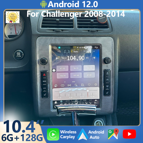 10.4" Smart Stereo Radio For Dodge Challenger GPS Navi Vertical Screen ...