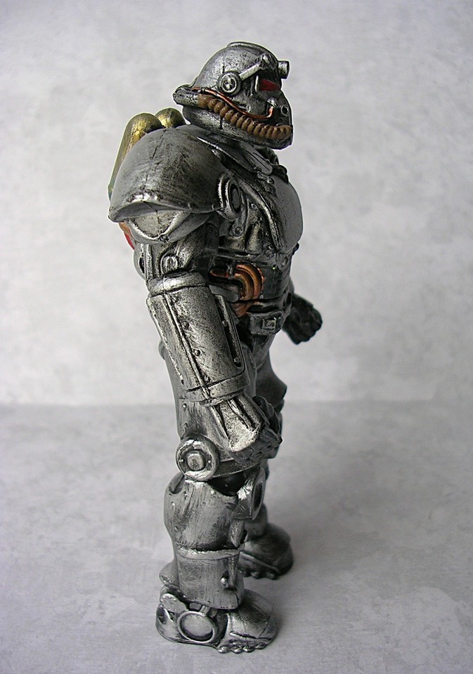 Fallout T-51 Steel Power Armor Custom Painted 4" Action Figure Mega ...