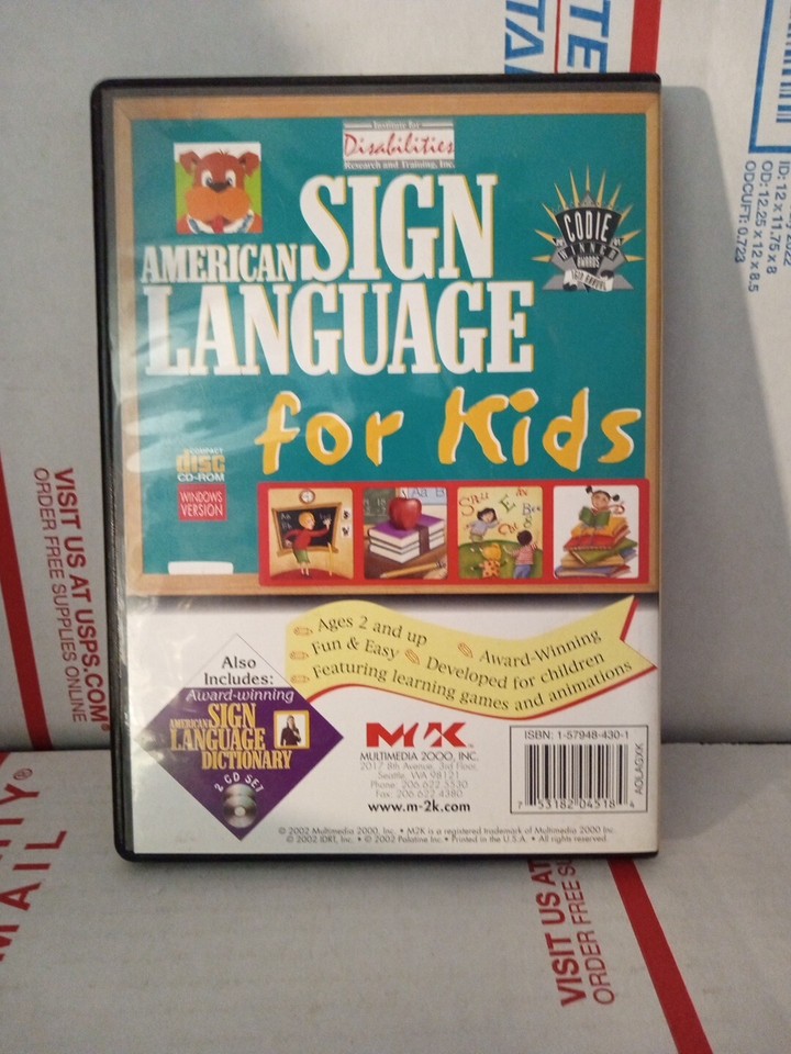 American Sign Language Dictionary Gold Edition CD-ROM Good Used ...