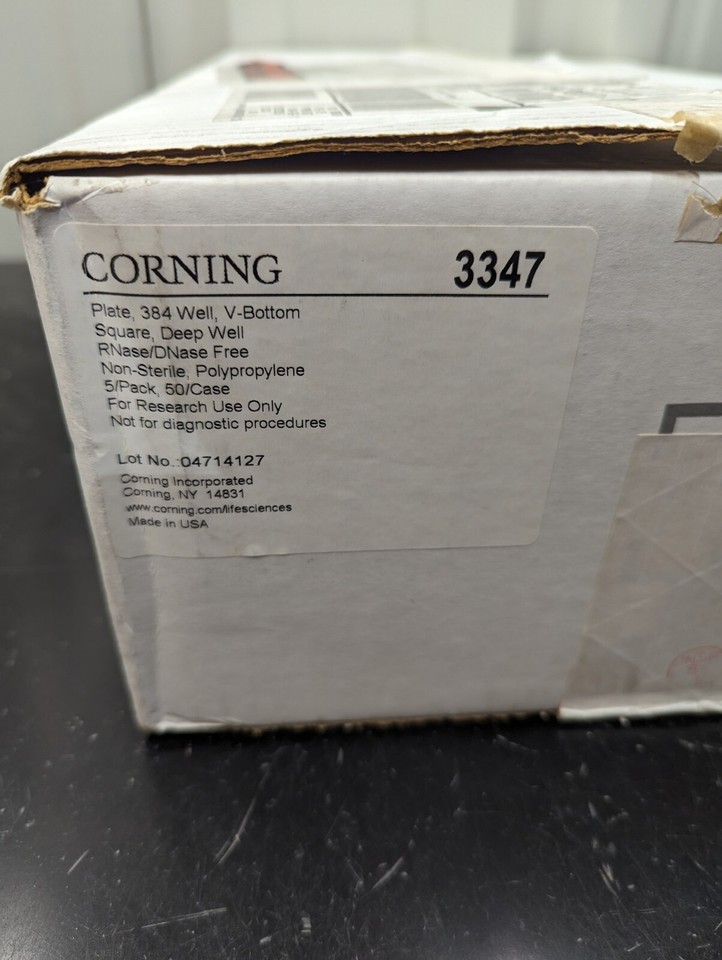Corning 3347 384 Well Microplate V-Bottom Square Deep Well 50 in Box ...