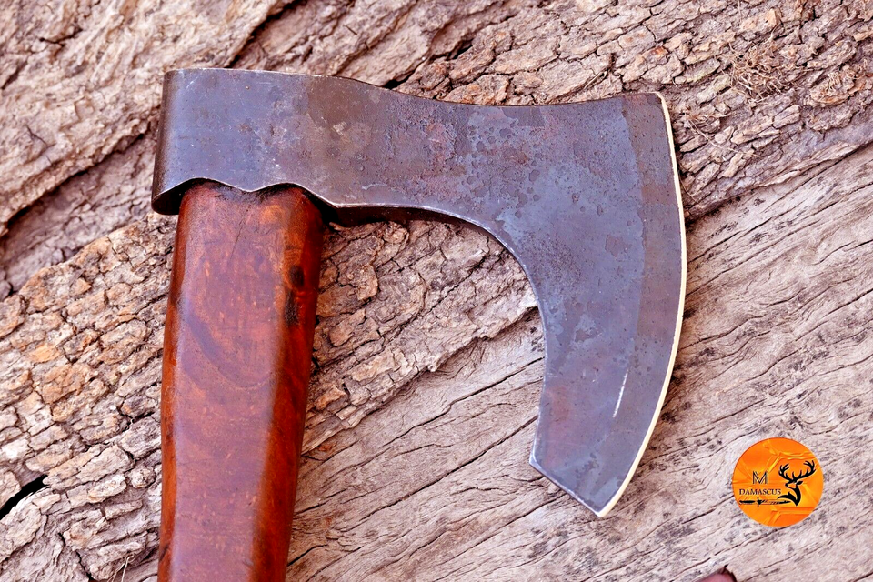 CUSTOM HANDMADE CARBON STEEL AXE HATCHET INTEGRAL VIKING THROWING ...