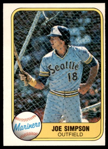 1981 FLEER JOE SIMPSON . SEATTLE MARINERS #616 | eBay