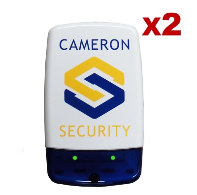 Dummy/Decoy Alarm Bell Box, dual Flashing LEDs & printed logo - Twin ...