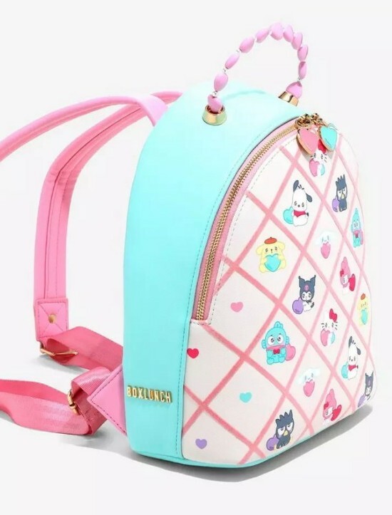 Sanrio Emo Kyun Plaid Charm Mini Backpack NWT | eBay