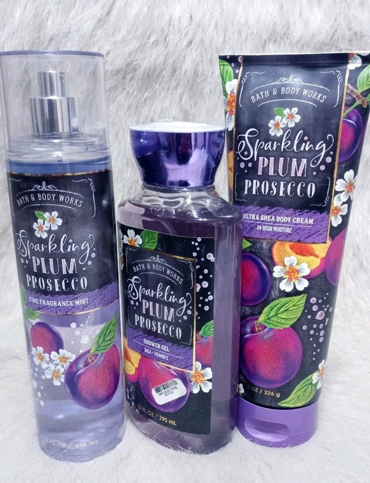 Bath & Body Works SPARKLING PLUM PROSECCO Body mist,Cream,Show Gel ...