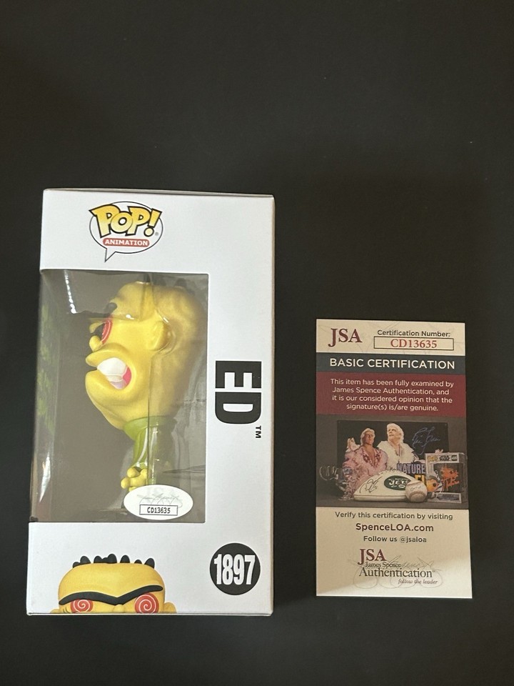 Matt Hill Signed Funko POP! Ed, Edd N Eddy : Ed #1897 Chase JSA COA | eBay