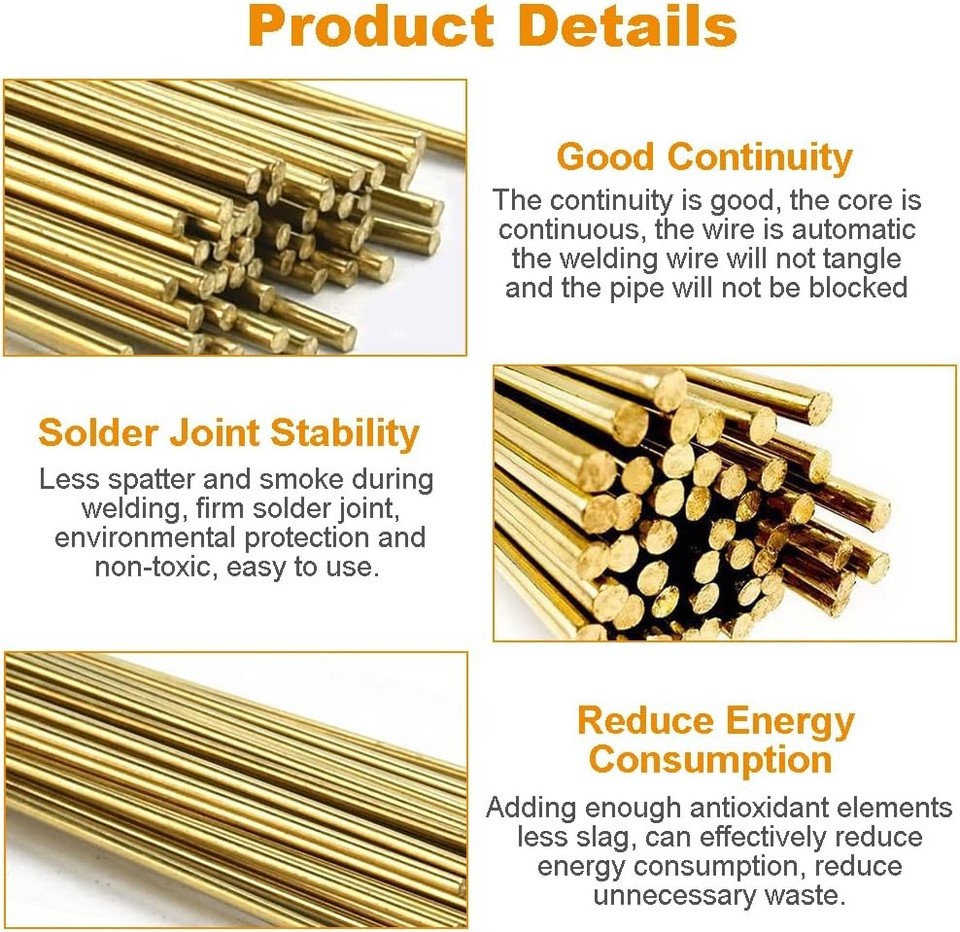 10 X Brass Brazing Solution Welding Flux-Cored Rods Low Temperature ...