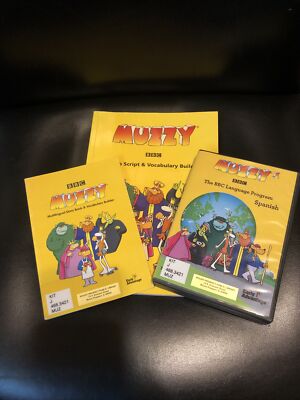 Muzzy Spanish DVD CD Storybook Vocabulary Builder Video Script Set | eBay