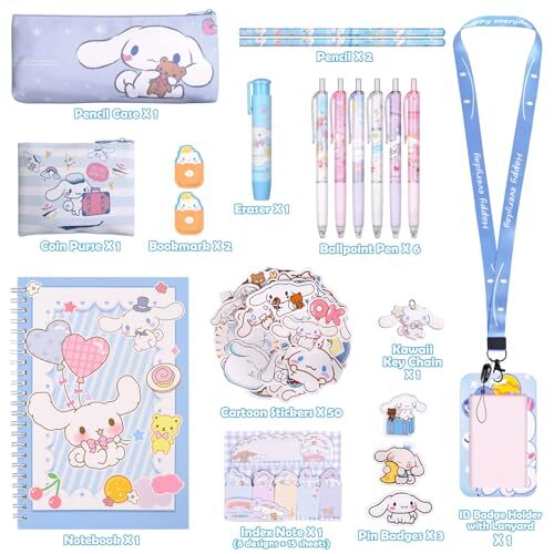 Kawaii School Supplies, Cute Stationary Set, Including Pencil Case Coin ...
