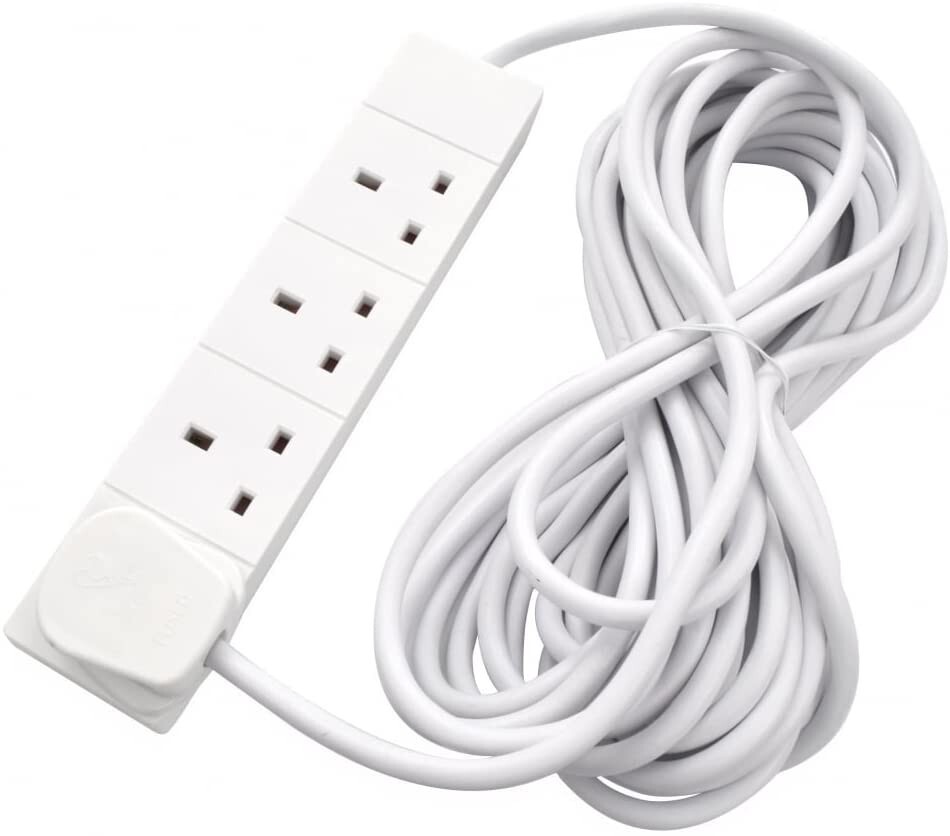 4 WAY 4 GANG EXTENSION LEAD UK MAIN POWER 4 SOCKET 13A ELECTRICITY CORD ...