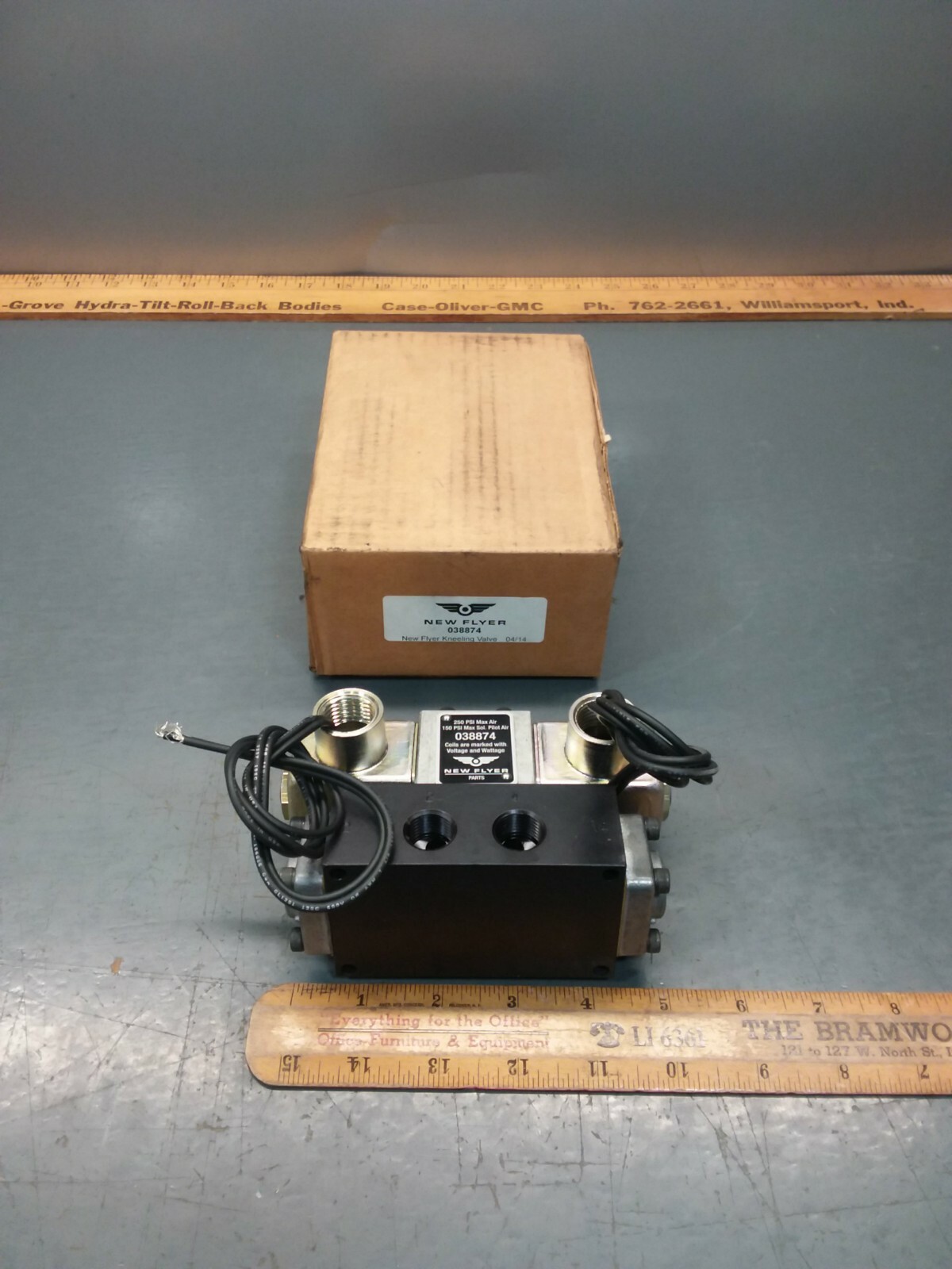 NOS New Flyer Bus 038874 Kneeling Valve, 4-Way Solenoid Valve Assembly ...