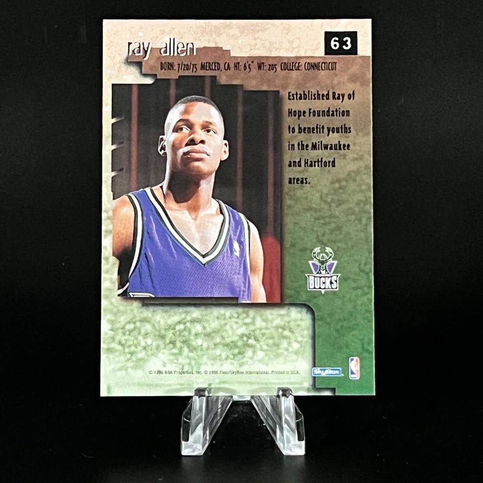 Ray Allen 1996-97 Skybox Premium Rookie Card RC #63 Bucks HOF NICE LOOK ...