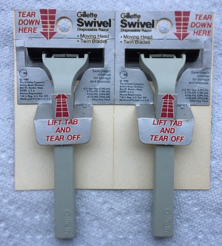 Gillette Swivel McDonald's Promotional Razor 1980 Twin Pack | eBay