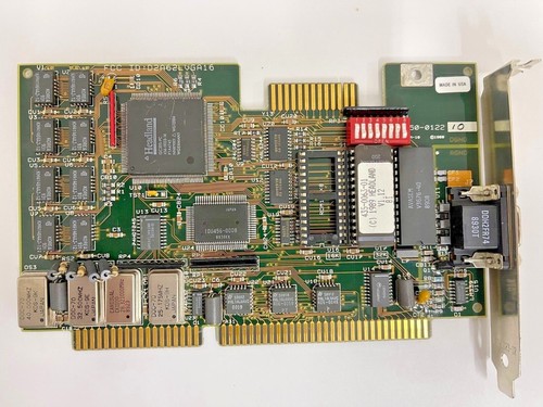 RARE VINTAGE HEADLAND VIDEO 7 8 CHIP ISA VGA CARD FCC D2A62LVGA16 MADE ...