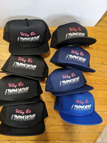 Lot Of 8 Vintage Snapback Hat Caps Funny Deadstock Wholesale Why Be ...