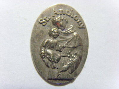 antique religious catholic Saint Anthony blessed pocket token 51284 | eBay