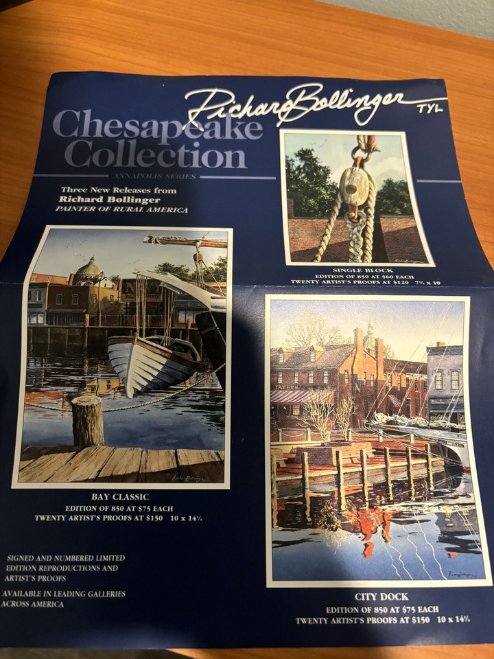 Richard Bollinger "Bay Classic" Annapolis Md State House LEP | eBay