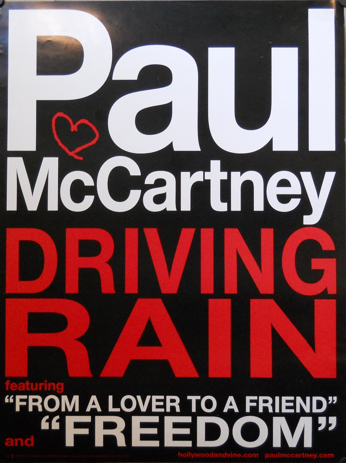 PAUL MCCARTNEY, DRIVING RAIN POSTER (M12) | eBay UK