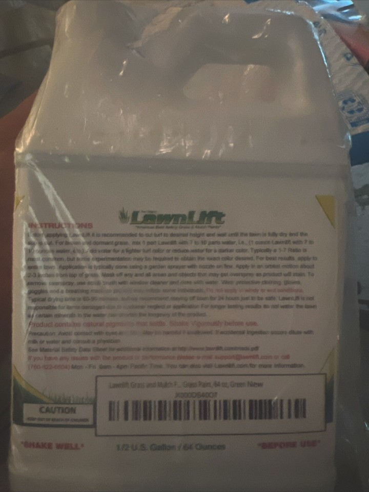 Lawnlift Grass Paint super concentrate 64 ounce covers up to 1,500 sq ...