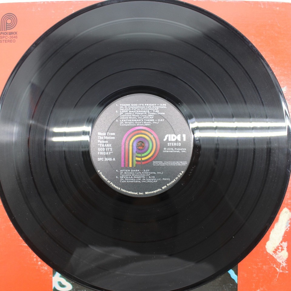 TGIF Thank God It's Friday Soundtrack Vintage Vinyl Record LP NM SPC ...