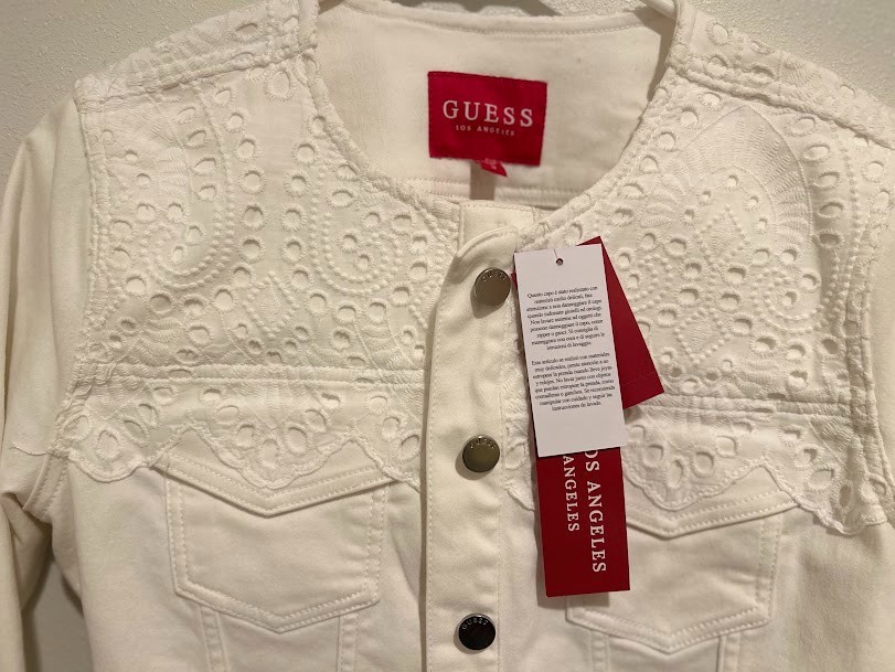 Guess White Jacket Women, Summer, Brand New.Small Size.Elegant Delicate ...