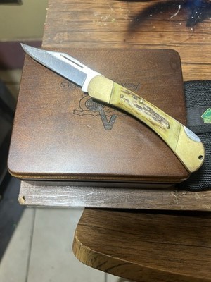 PUMA Duke 210905 Stag Handle Lockback Pocket Knife Solingen Germany ...
